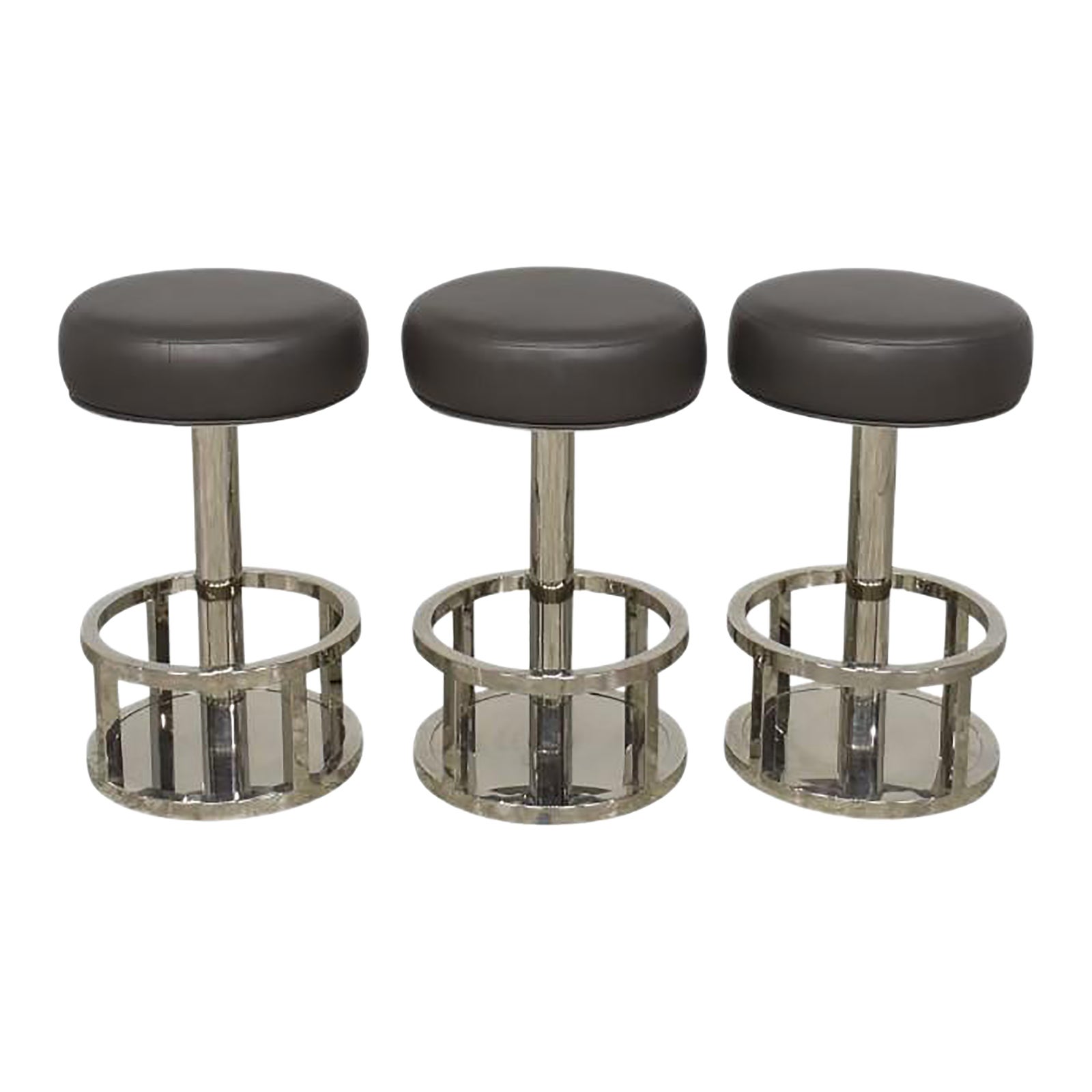 Interlude Home Drake Counter Stools - Set of 3 | Chairish