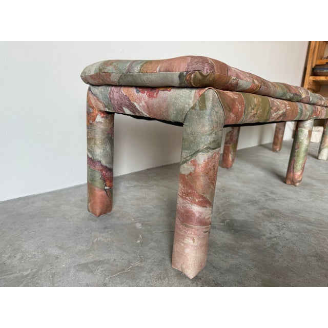 Milo Baughman Parsons - Style Long Upholstered Bench | Chairish