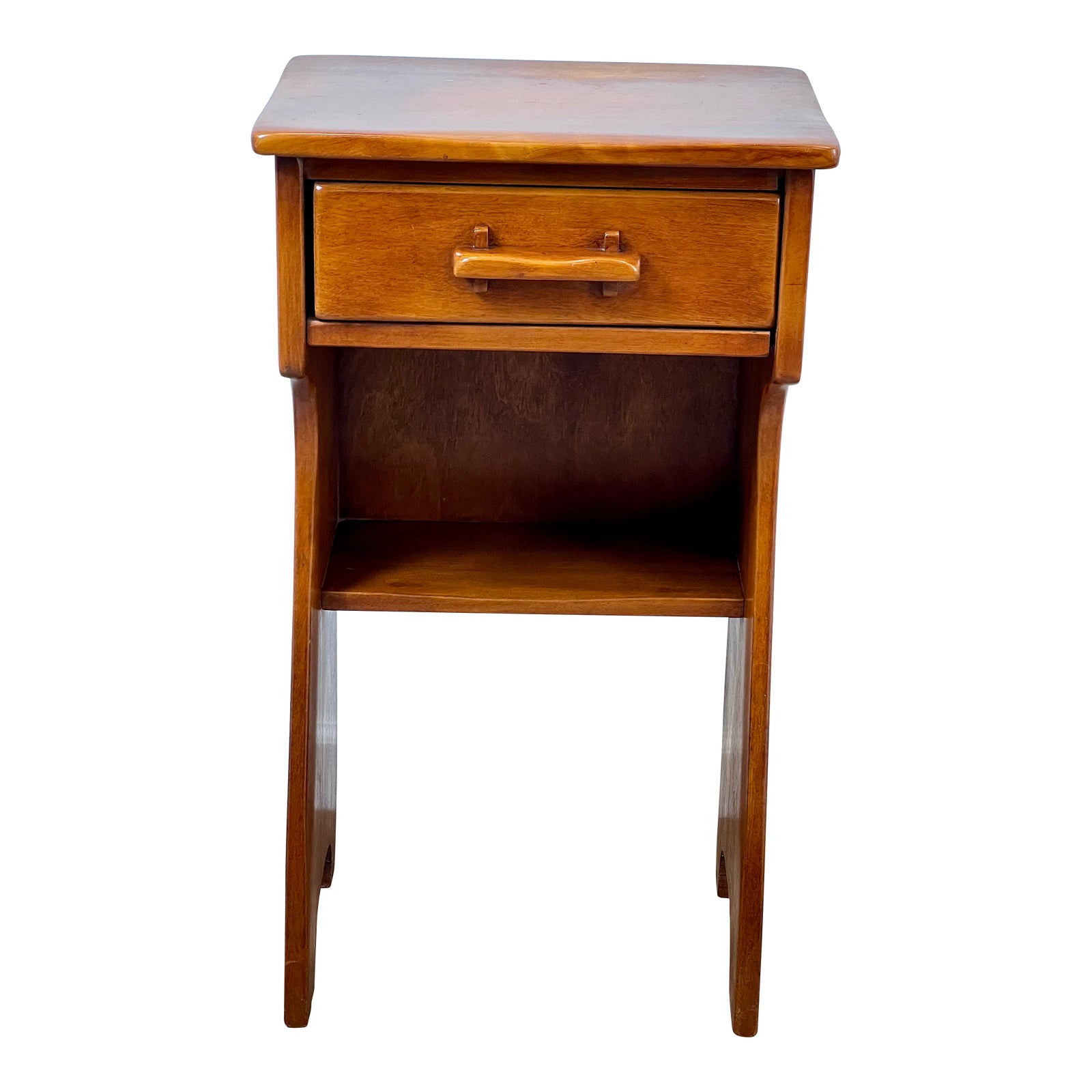 1960s Vintage Mid-Century Rock Maple Night Stand by Cushman | Chairish
