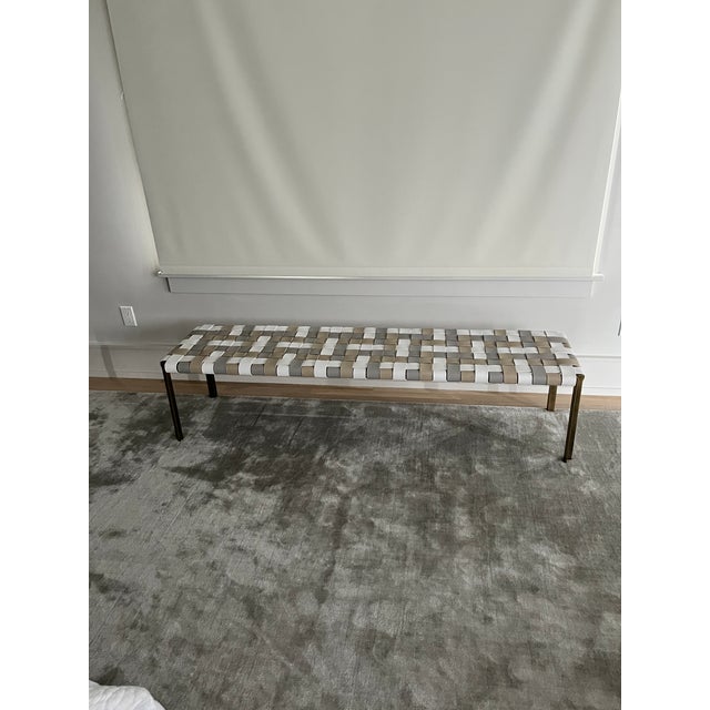 Gratz Modern Bench With Antique Finishes | Chairish