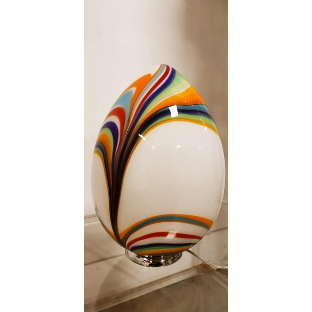 Multicolor Murano Glass Drop Lamp | Chairish