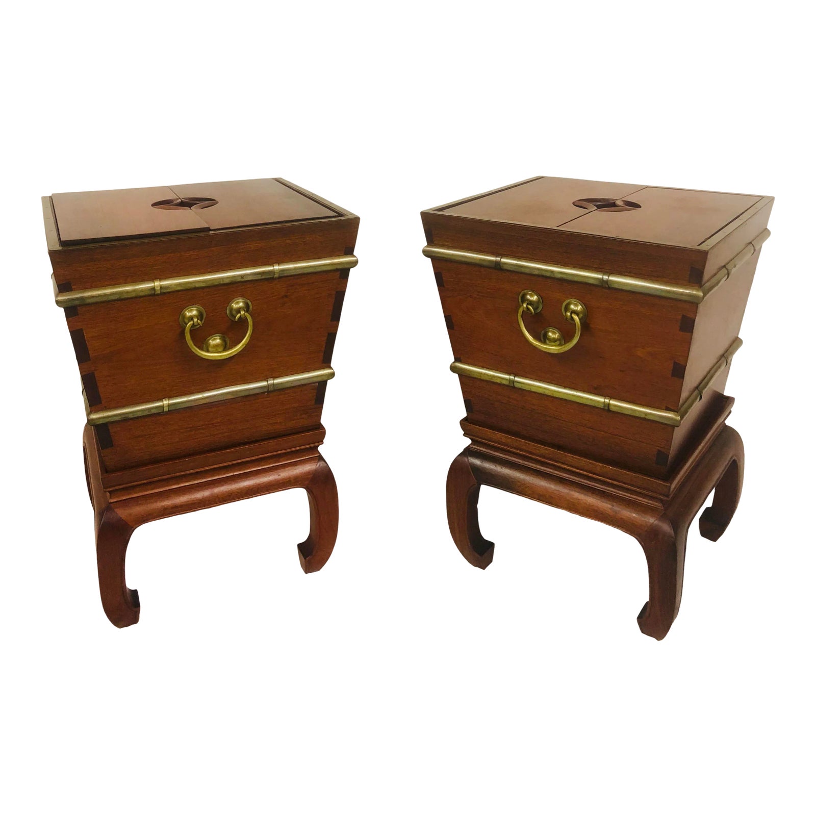 George Zee Furniture Beverage Coolers/Tables - a Pair | Chairish