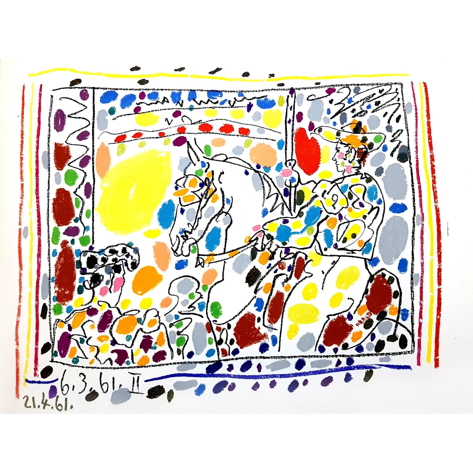 Pablo Picasso - Toros - Original Lithograph 1961 | Chairish