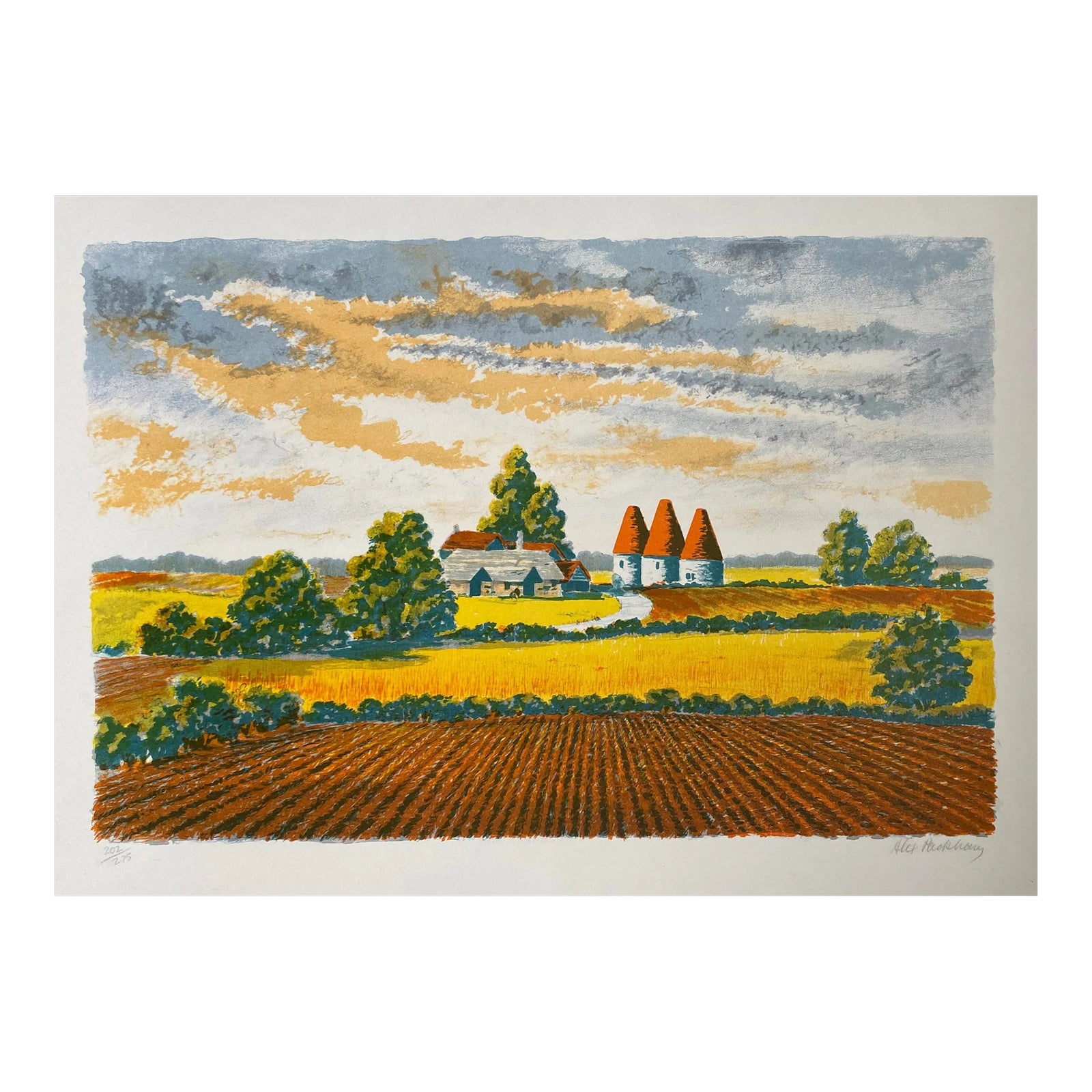 1960s Alex Packham French Landscape Lithograph | Chairish