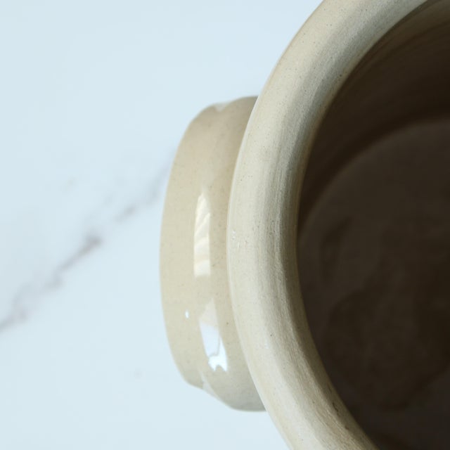 Antique French Farmhouse Stoneware Crock With Double Handles | Chairish