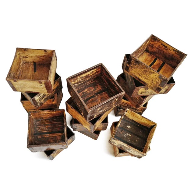 Antique Chinese Wood Rice Box | Chairish