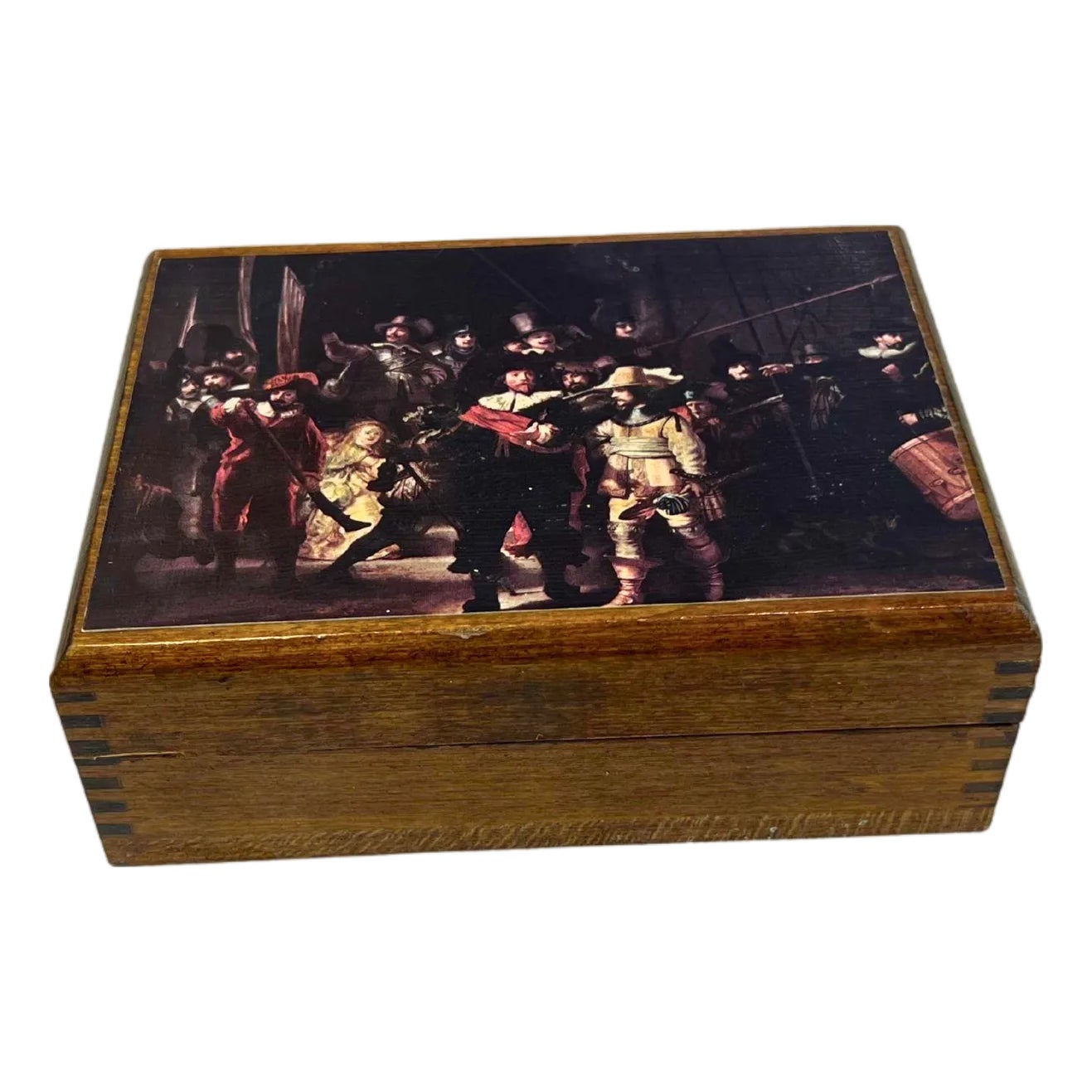 Vintage Wooden Jewelry Box – Rembrandt “The Night Watch” Reproduction ...
