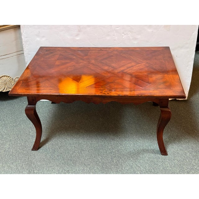 Vintage Mahogany Parquet Coffee Table | Chairish