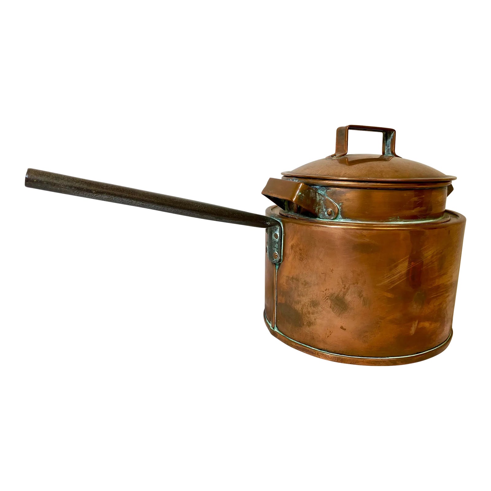 Antique Copper Double Boiler Cooking Pot From England - Circa 19th ...