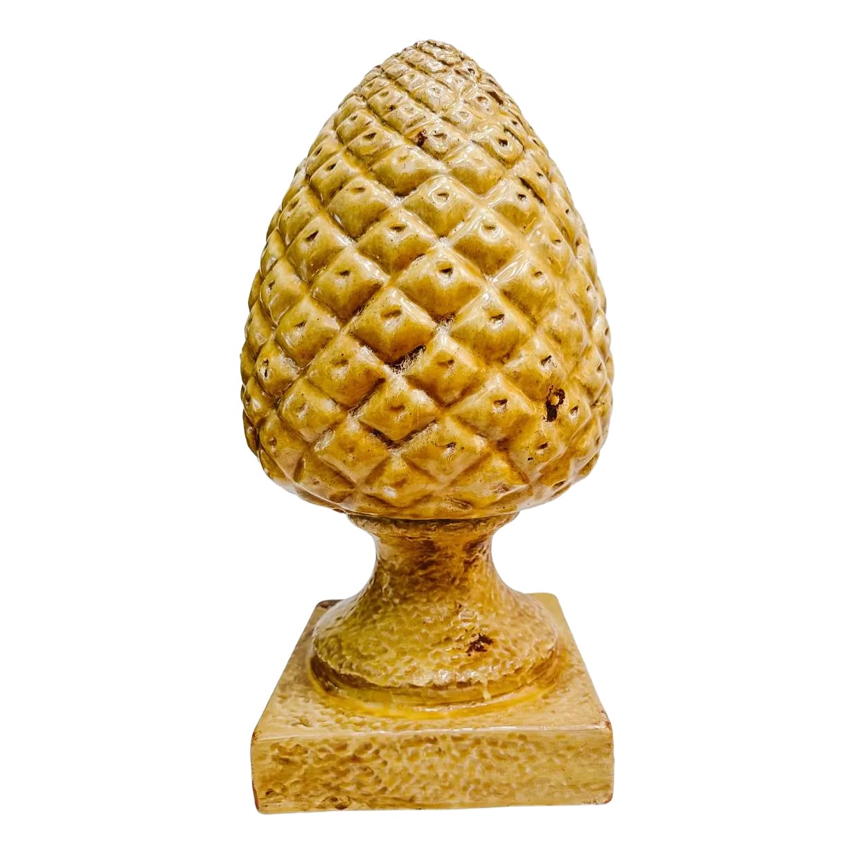 Late 20th Century Large Scale Italian Glazed Terracotta Pine Cone ...