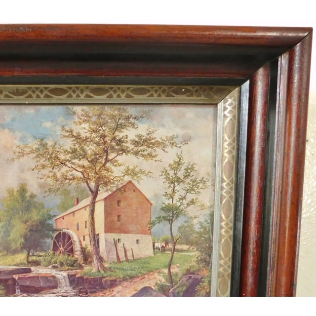 Antique Eastlake Walnut & Ebonized Wood Wall Picture Frame | Chairish