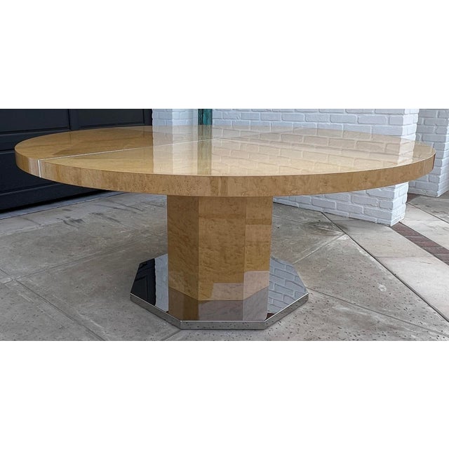 Giorgio Collection Champagne Birdseye Maple Dining Table | Chairish