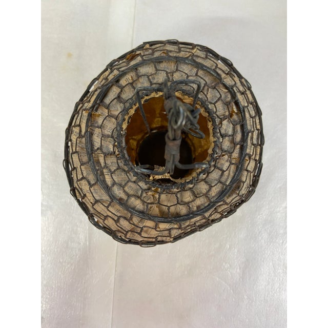 Antique Chinese Wire and Paper Lantern | Chairish