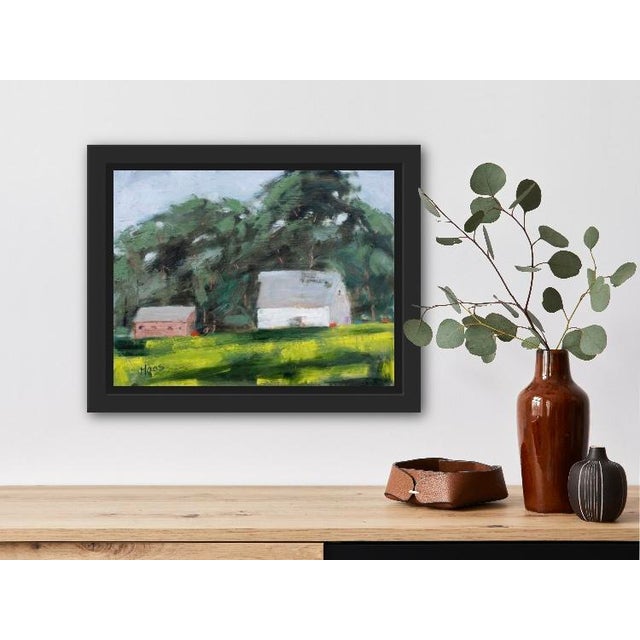 Rush Ranch Barns California Landscape Painting | Chairish