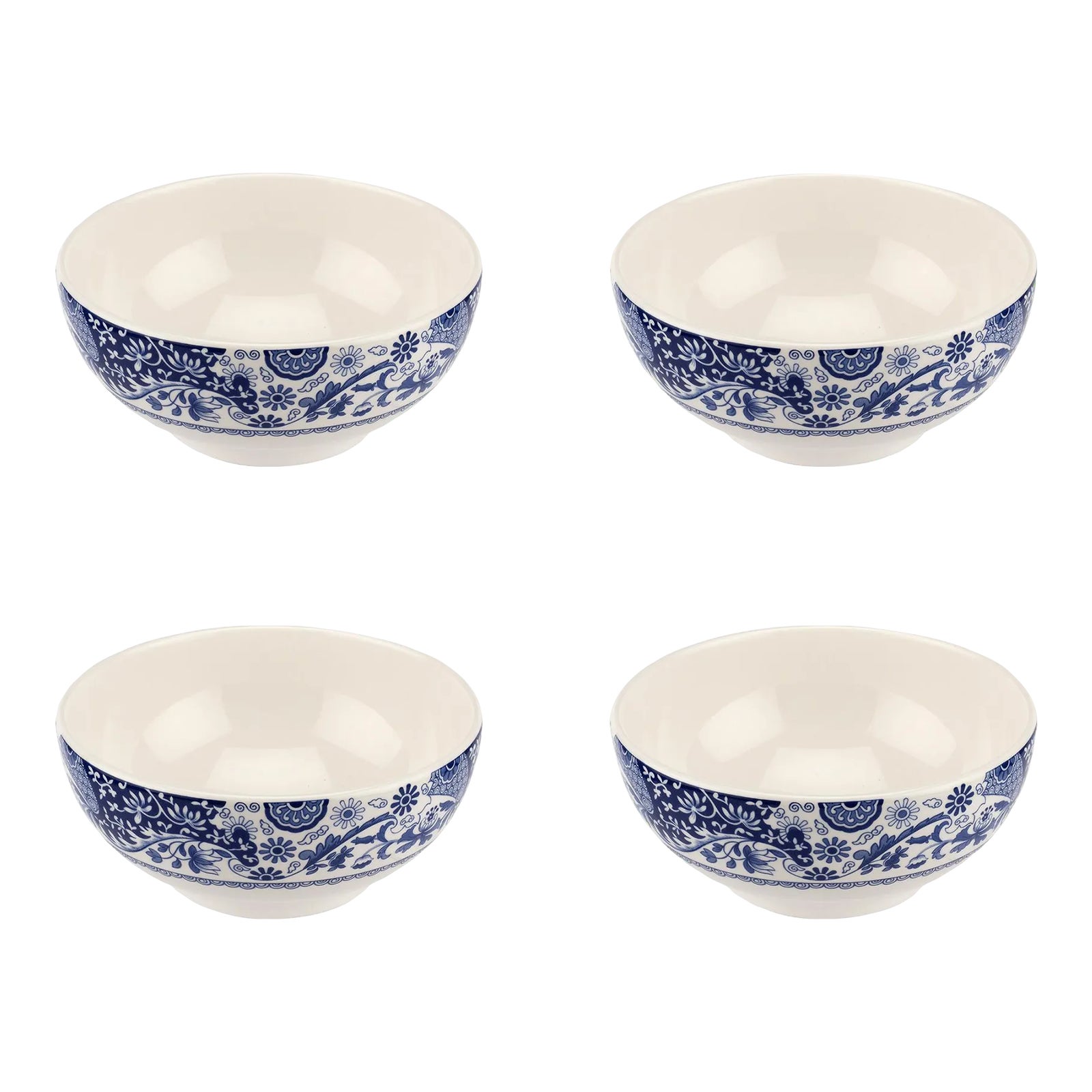 Spode Blue Italian Brocato Bowl 5.5" - Set of 4 | Chairish