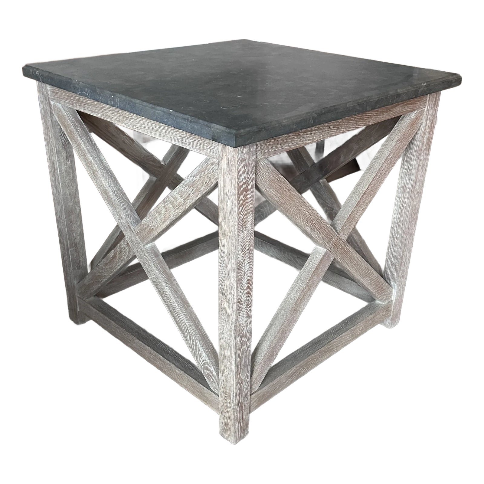 Custom Soapstone Side Table | Chairish