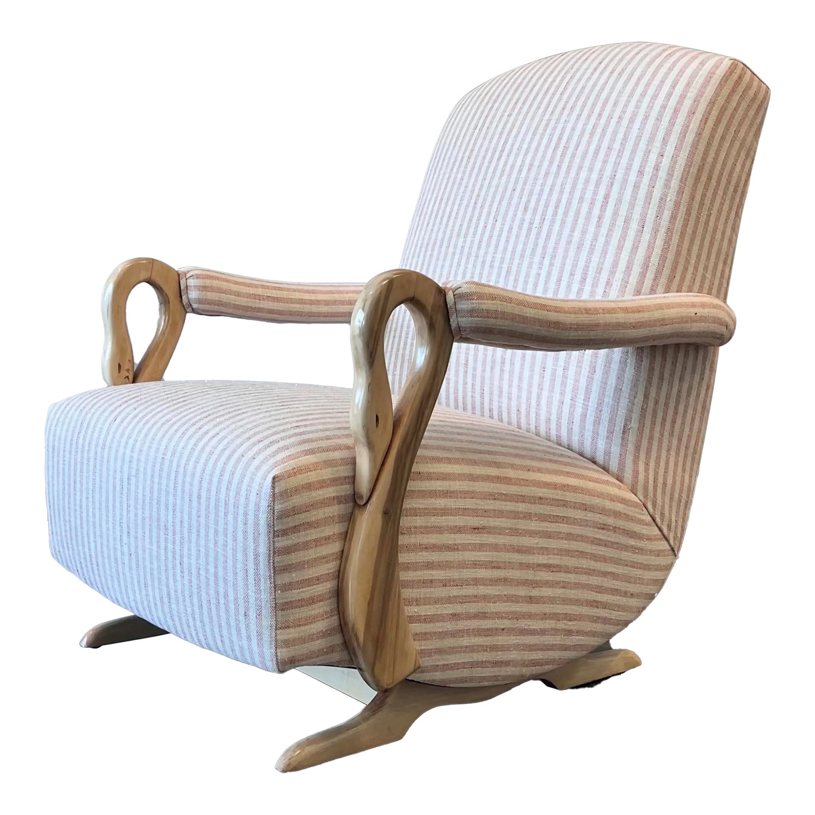 Mid 20th Century Girls Nursery Bedroom Swan Neck Rocker | Chairish