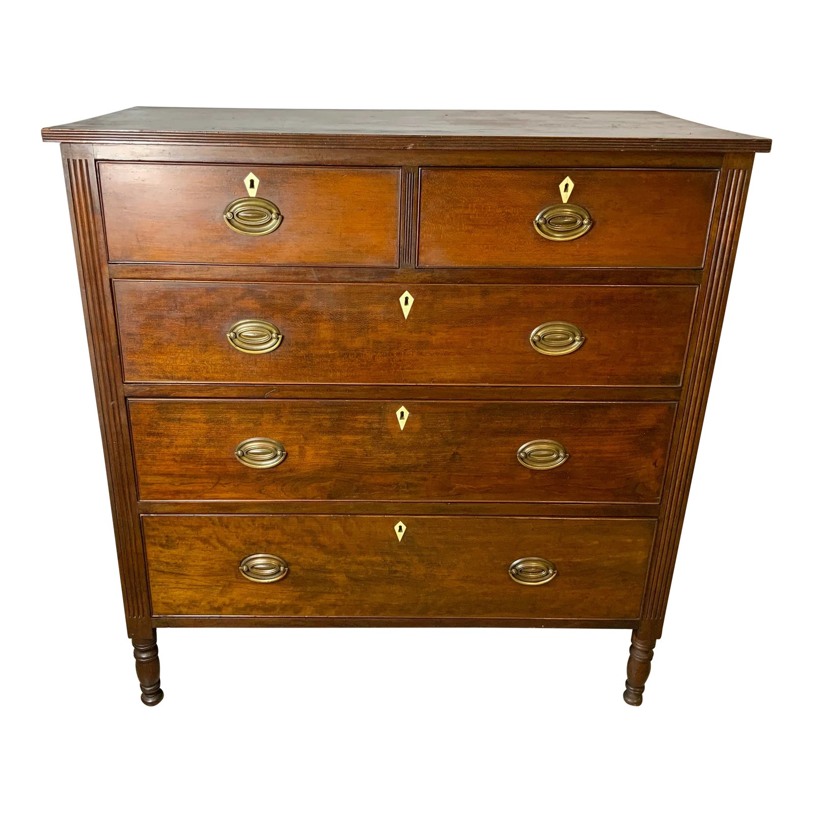 Cherry 19th Century Sheraton Chest | Chairish