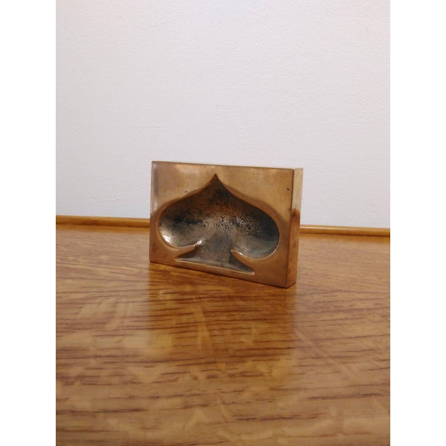 Heavy Solid Bronze Clover Shaped Paperweight, France, 1970s | Chairish