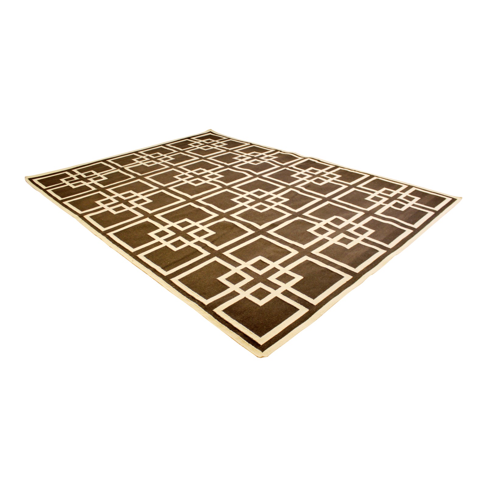 Contemporary Large Rectangular Geometric Area Rug | Chairish