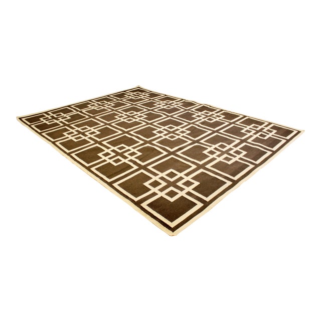 Contemporary Large Rectangular Geometric Area Rug | Chairish