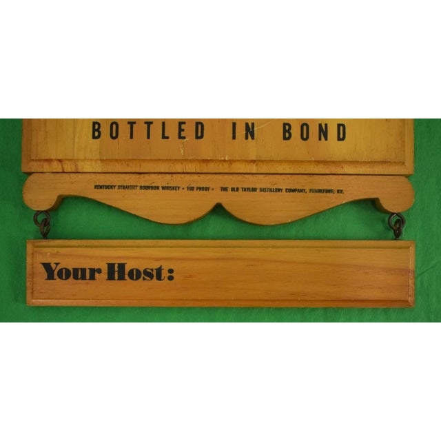 1950s Vintage "Old Taylor Sign of a Good Host" Sign | Chairish