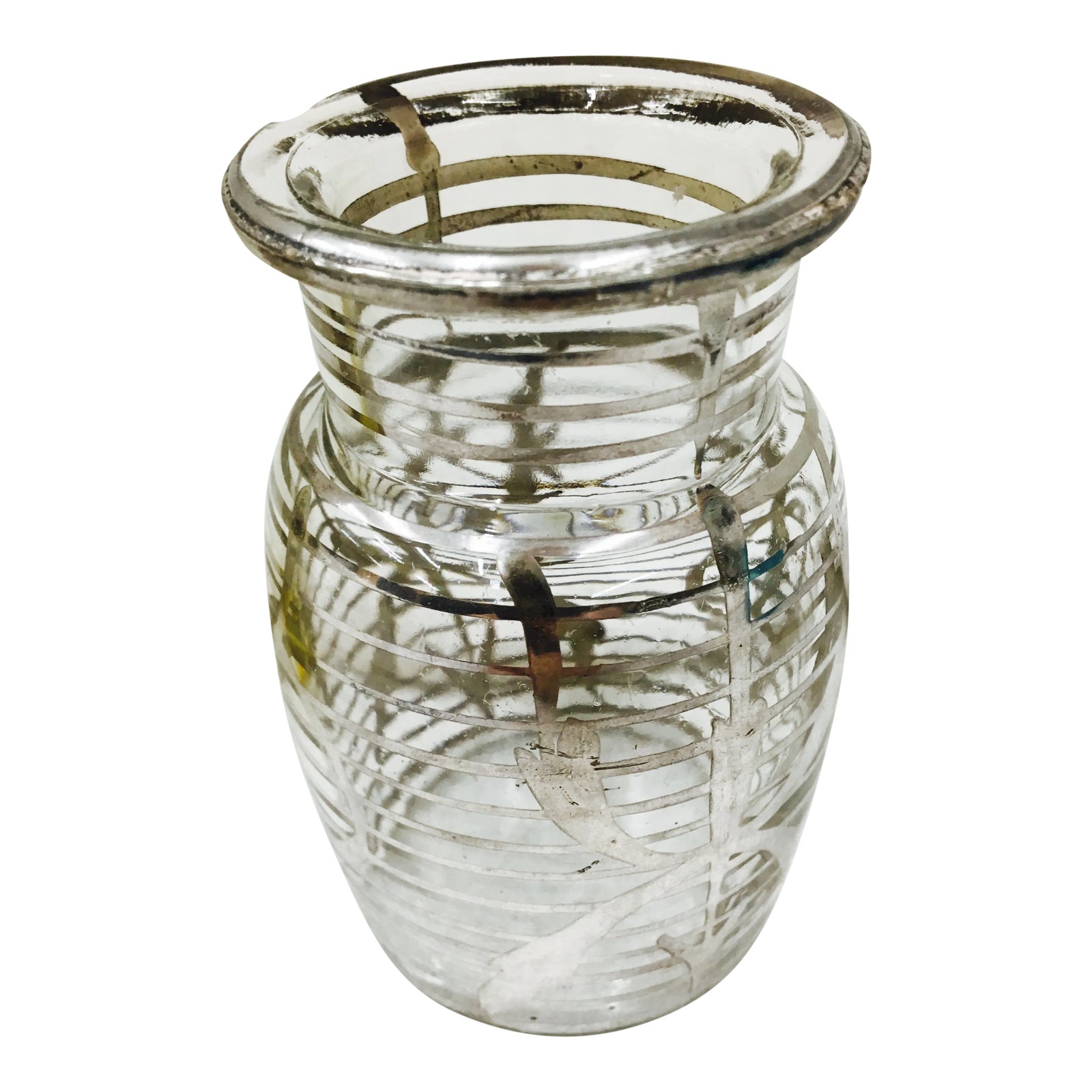 Antique Silver Overlay Vase | Chairish
