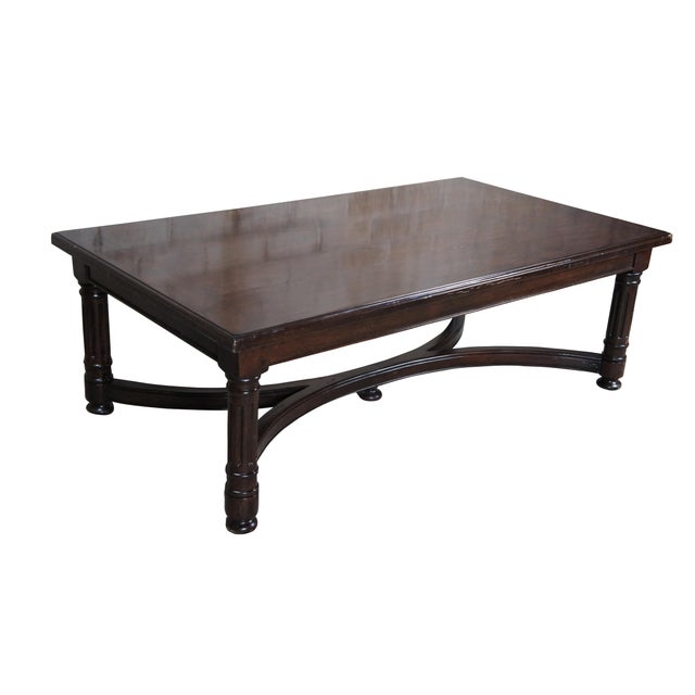 Vintage Bausman Rectangular Benchmade Coffee Cocktail Table Walnut Finish | Chairish