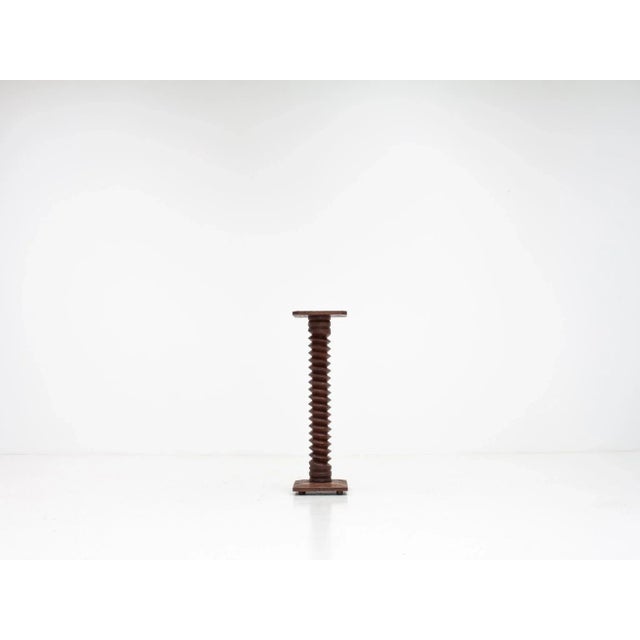 Vintage French Pedestal Plinth Turned Screw Column Stem in the style of ...