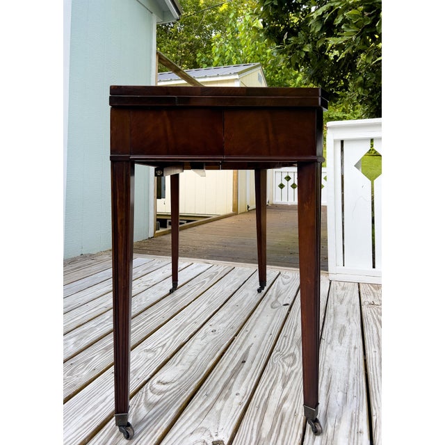 1920s Antique Federal Style Mahogany Flip Top Expanding Console Game ...