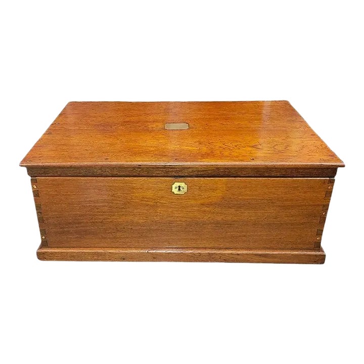 19c English Naval Captain’s Sea Chest | Chairish