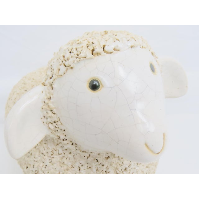 Vintage Woodlodge English Garden Glazed Ceramic Standing Sheep | Chairish