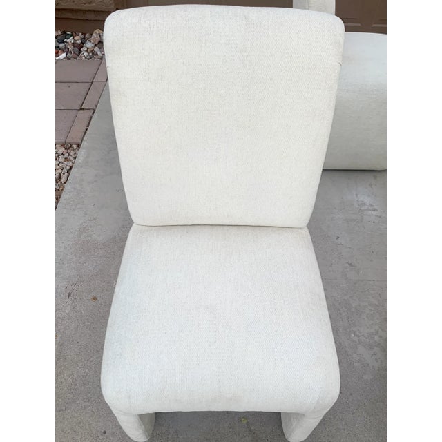 Postmodern Waterfall Dining Chairs Attributed to Karl Springer - Set of ...