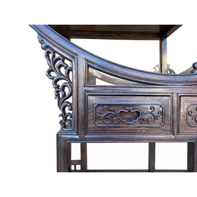 Chinese Round Top Tower Shape Display Curio Cabinet Room Divider | Chairish