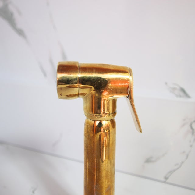 Solid Brass Kitchen Hand Sprayer, Unlacquered Brass Kitchen Sink Side ...