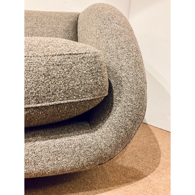 Modern Gray Boucle Club Chair | Chairish