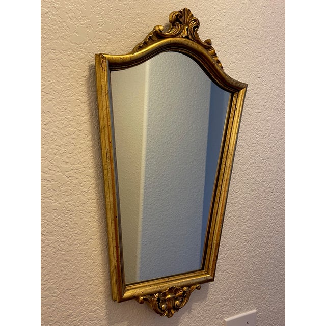 Vintage 1970s Gilded Geratal Mirror | Chairish