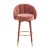 Myla Salmon Swivel Bar Stool | Chairish