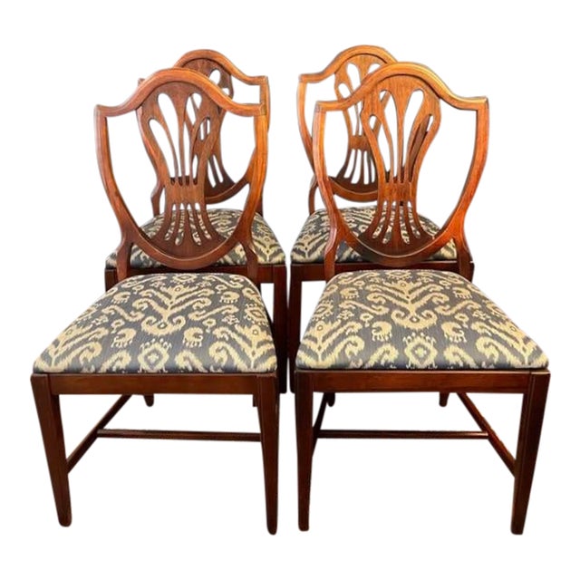 4 Shield Back Dining Chairs | Chairish