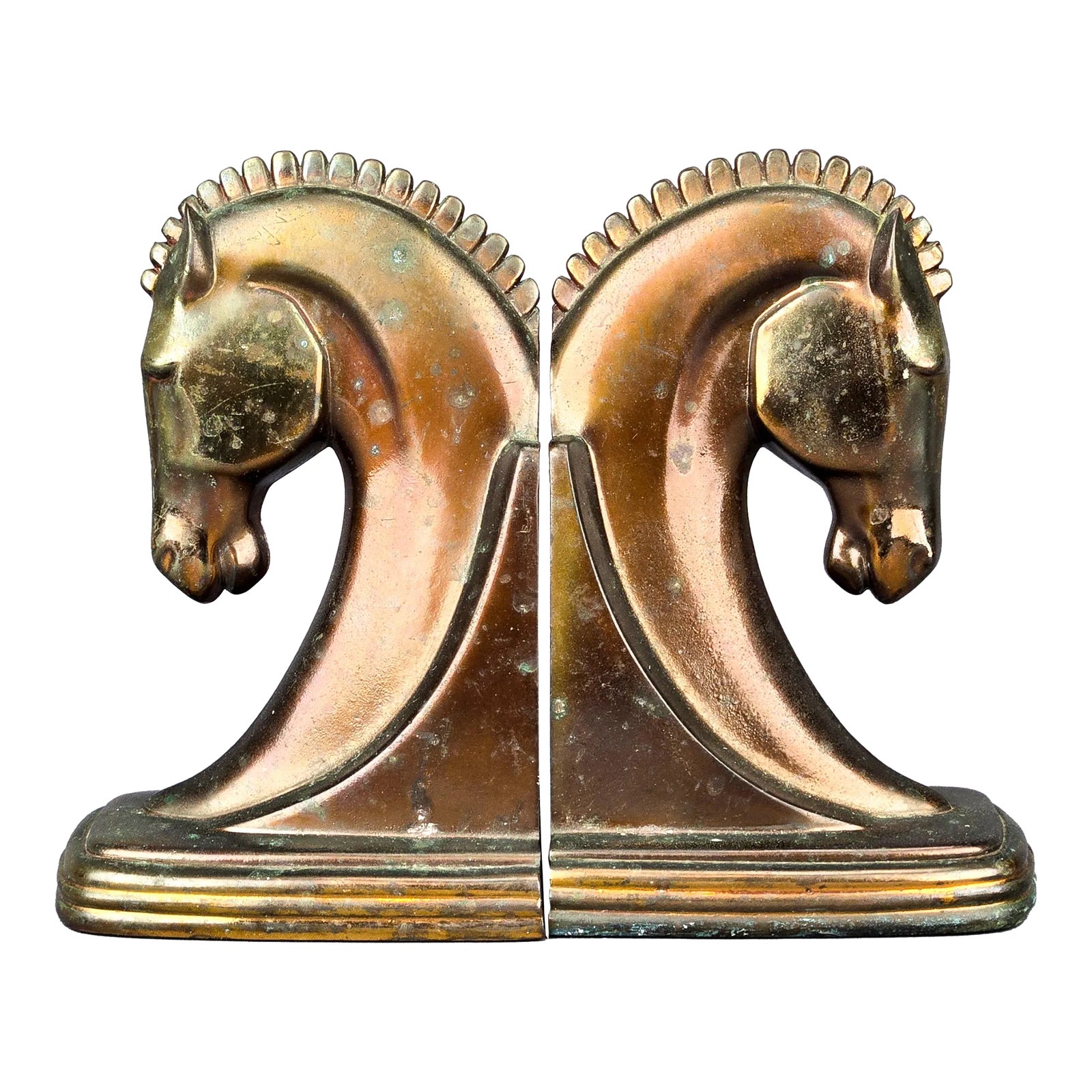 1930s Vintage Art Deco Ray Dodge Bronze Trojan Horse Bookends- a Pair ...