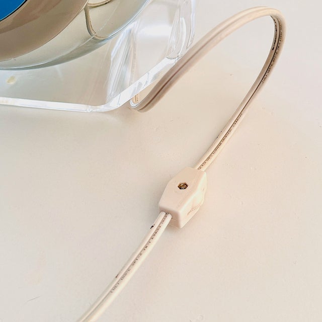 1970's Chrome and Lucite Eyeball Mirror by Robert Sonneman | Chairish