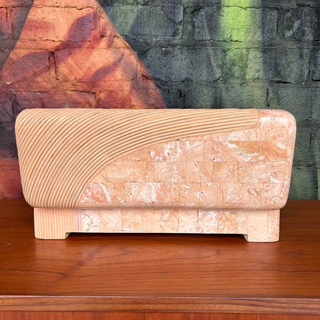 Maitlandsmith Tessellated Marble and Pencil Reed Box | Chairish