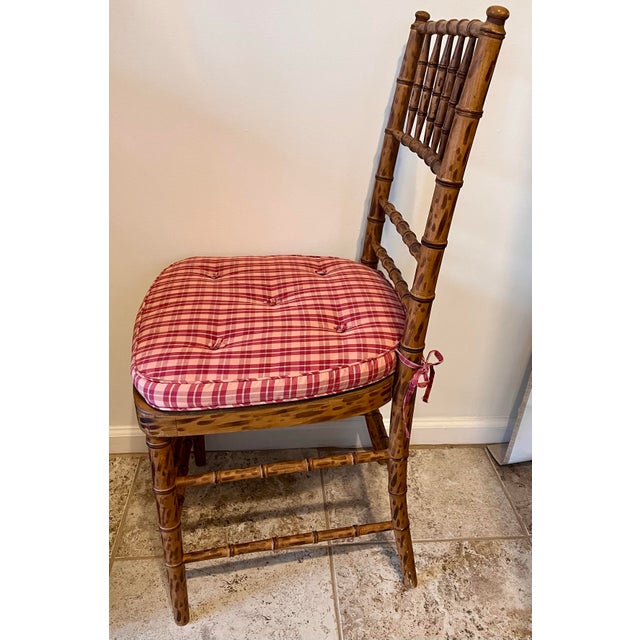 Mid 20th Century Faux Bamboo Tortoise Shell Finish Chair Made in Spain ...