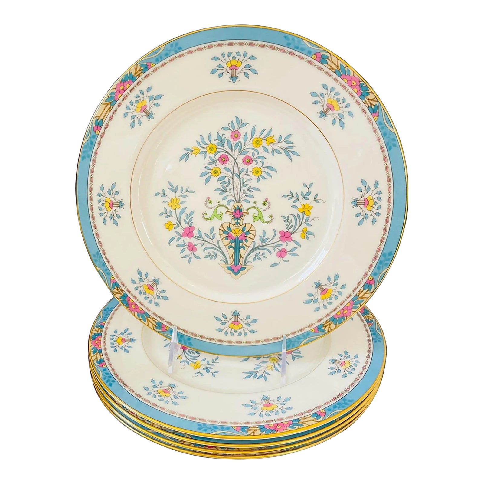 Lenox Blue Tree Dinner Plates 10 5/8”. Set of 5 | Chairish