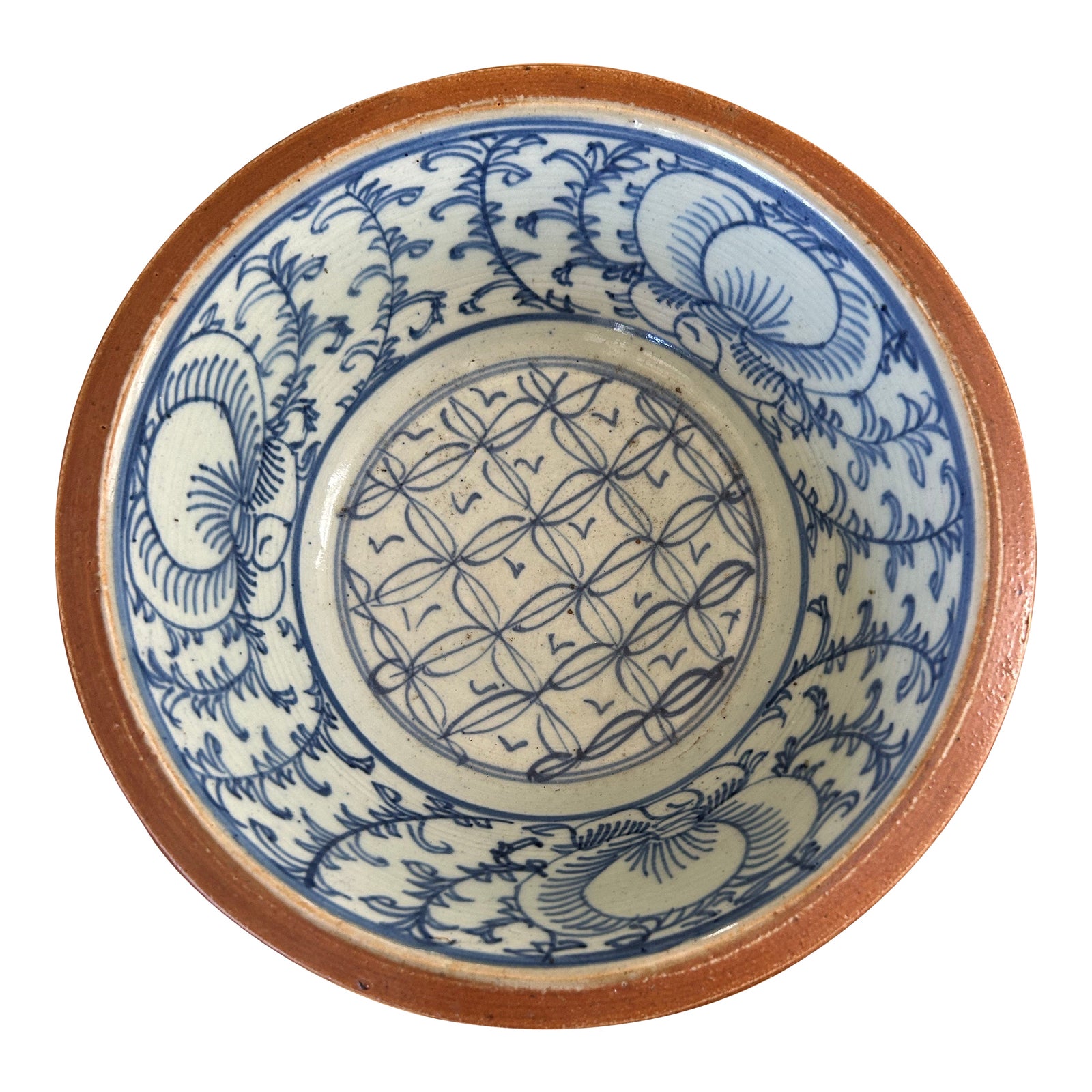 Antique Chinese Qing Dynasty Batavia Ware Bowl With Sweet Pea Motif ...