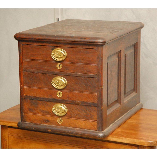 Late 19th Century Desk Top File Cabinet | Chairish