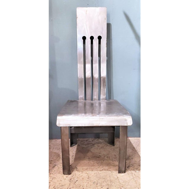 Pair of Metal Industrial Side Chairs | Chairish