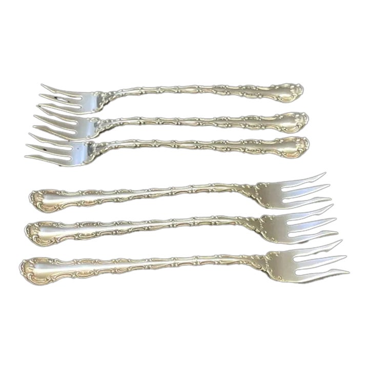 Mid 20th Century Sterling Silver Cocktail/Oyster Forks by Gorham - Set ...
