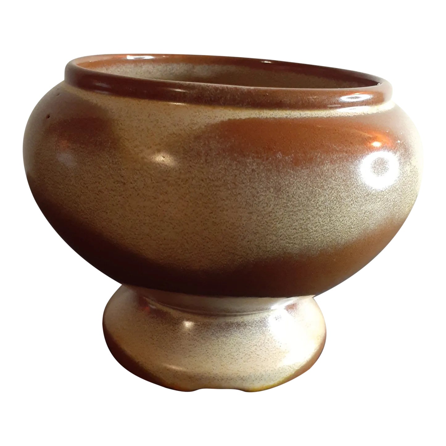 1960s Frankoma Glazed Ceramic Cachepot | Chairish