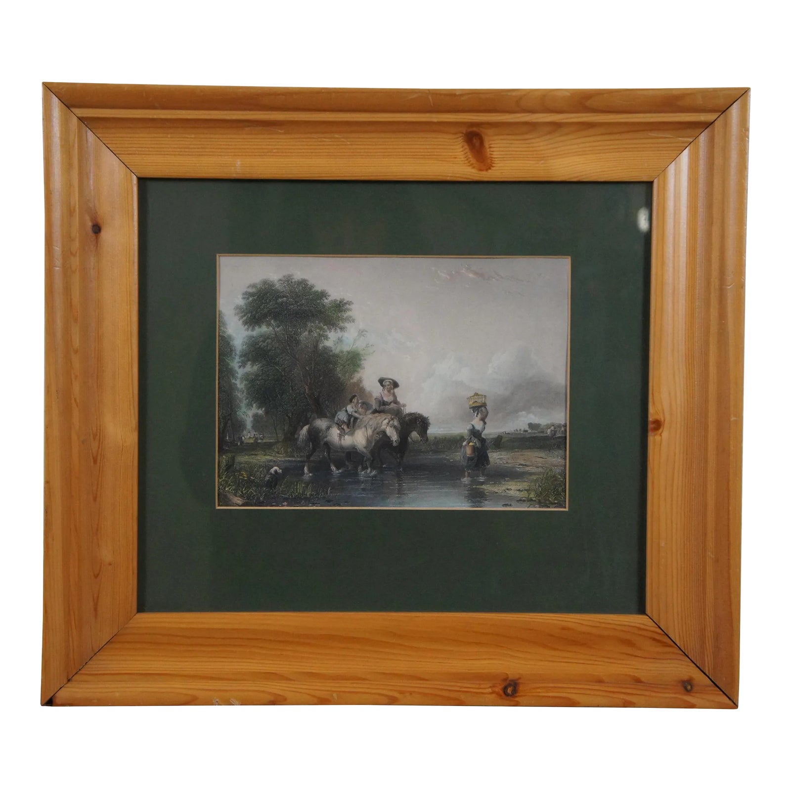 Antique Sir Augustus Wall Callcott Returning From Market Hand Colored ...